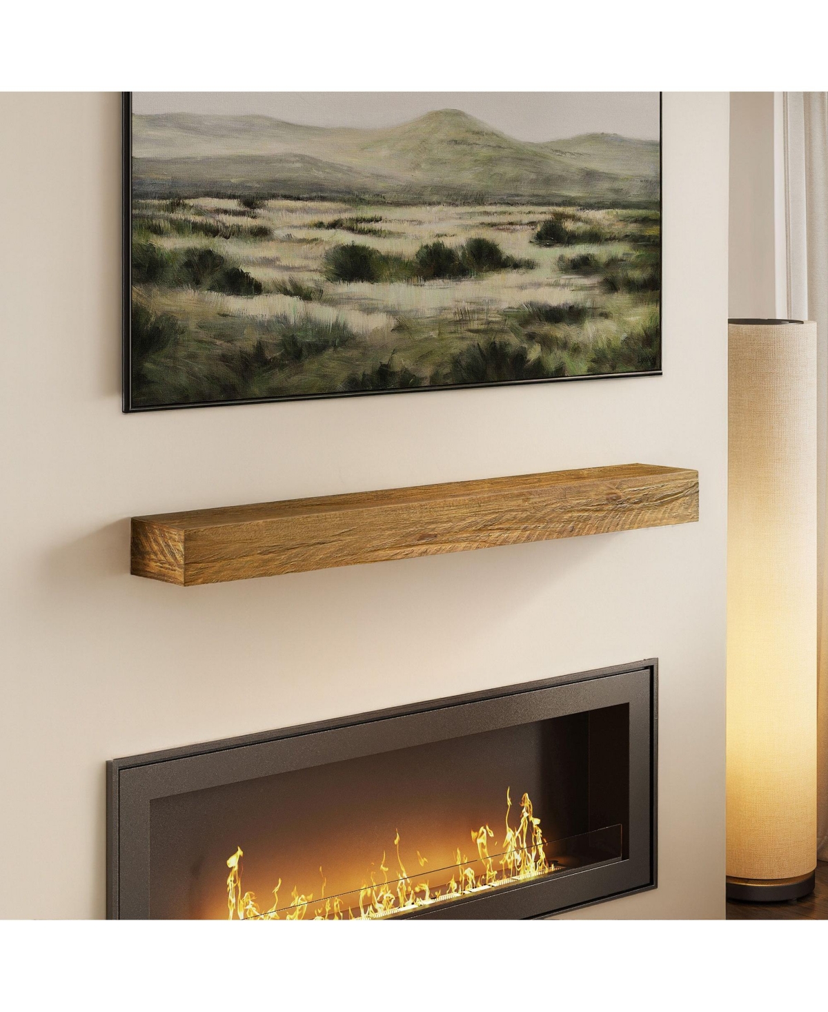 Click here for Plank+Beam 60 Inch Rustic Floating Shelf/Fire Beam... prices