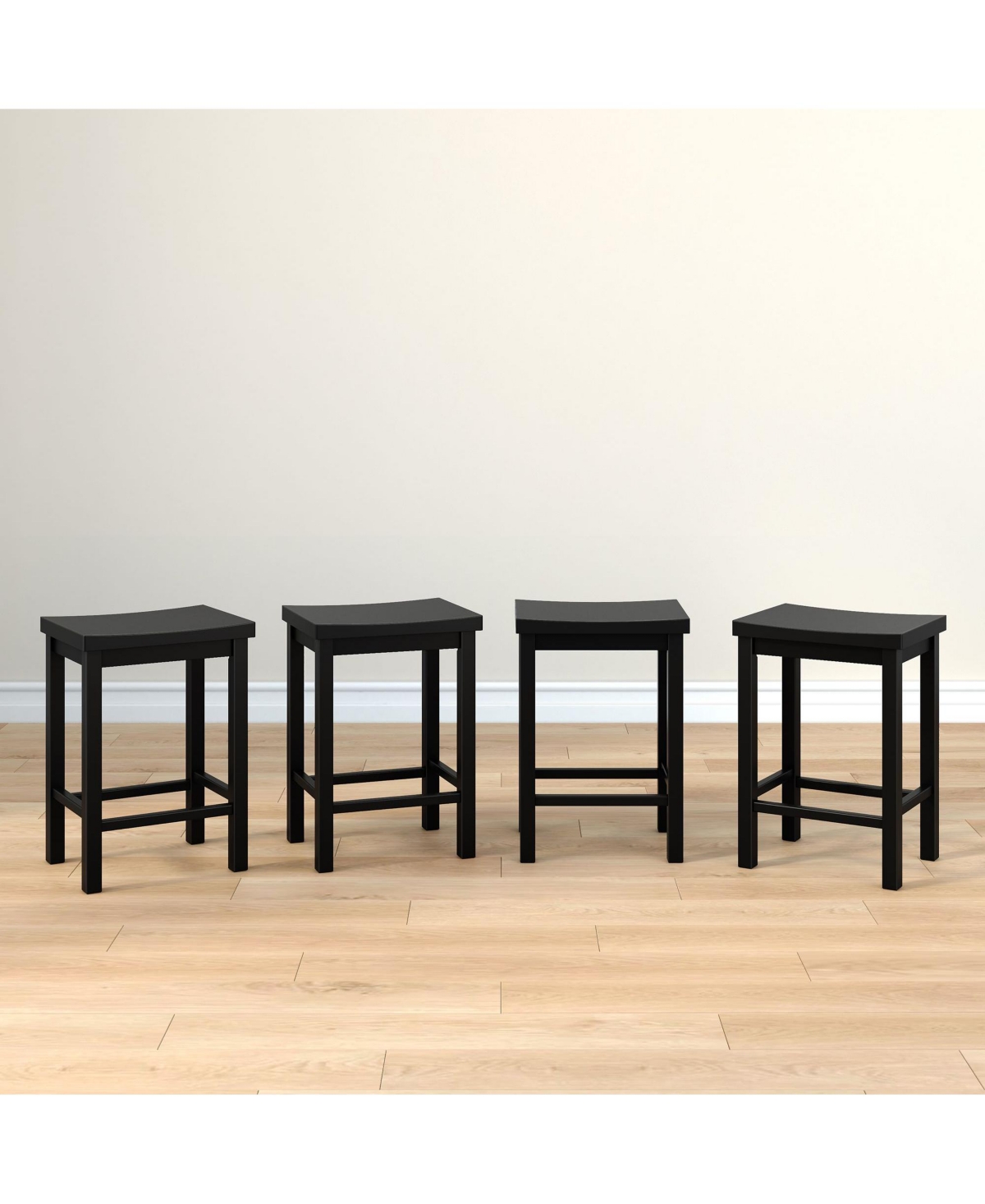 Click here for Grain & Grove 4 Pack Counter Height Stool - Black prices