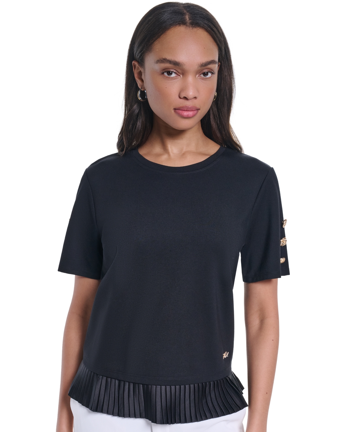 Click here for Karl Lagerfeld Paris Womens Crewneck Short-Sleeve... prices