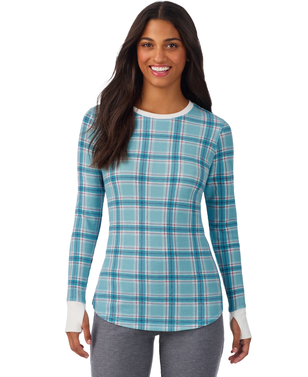 Click here for Cuddl Duds Womens Waffle-Knit Thermal Stretch Long... prices