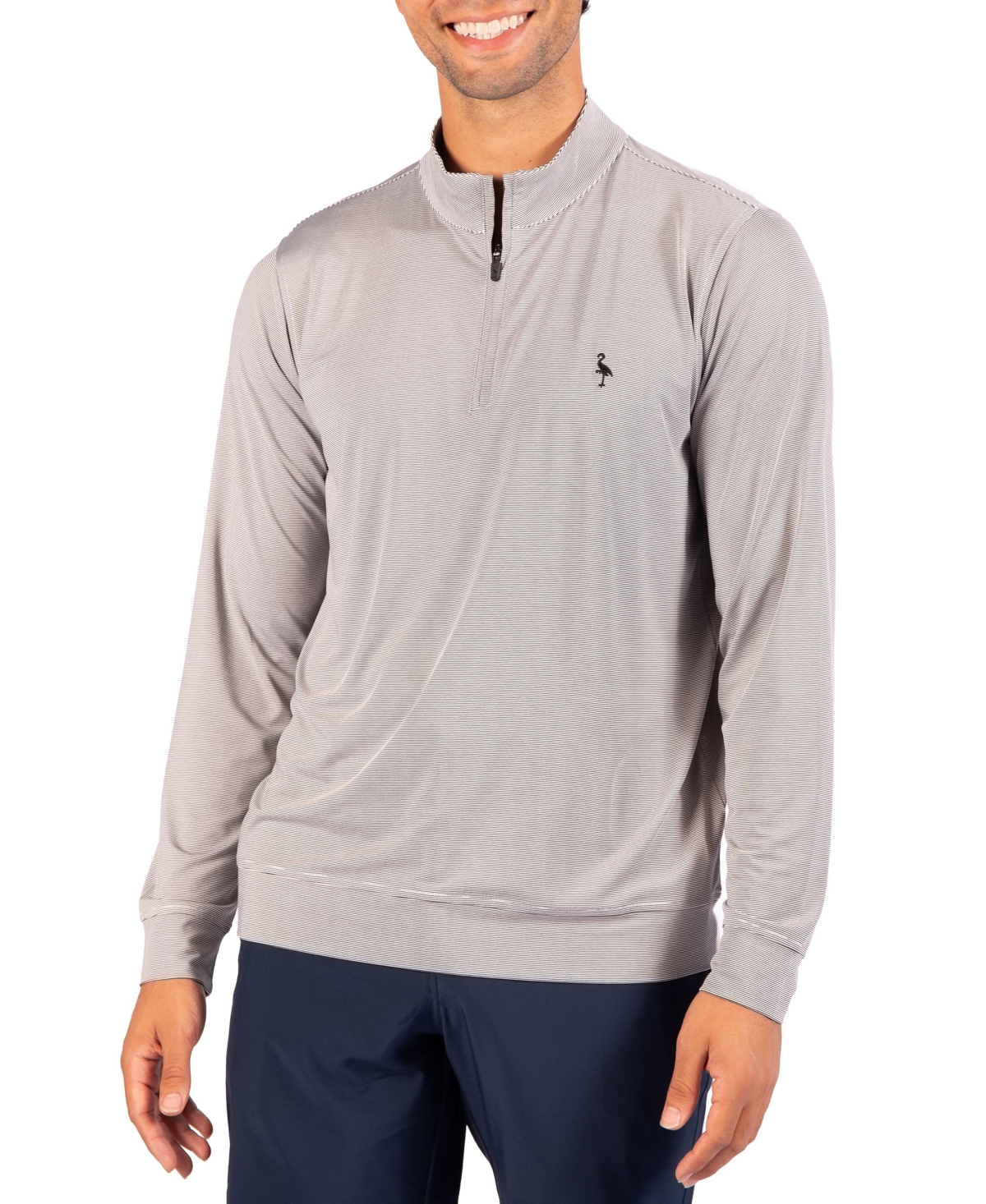 Click here for TailorByrd Mens Mini Stripe Performance Quarter Zi... prices