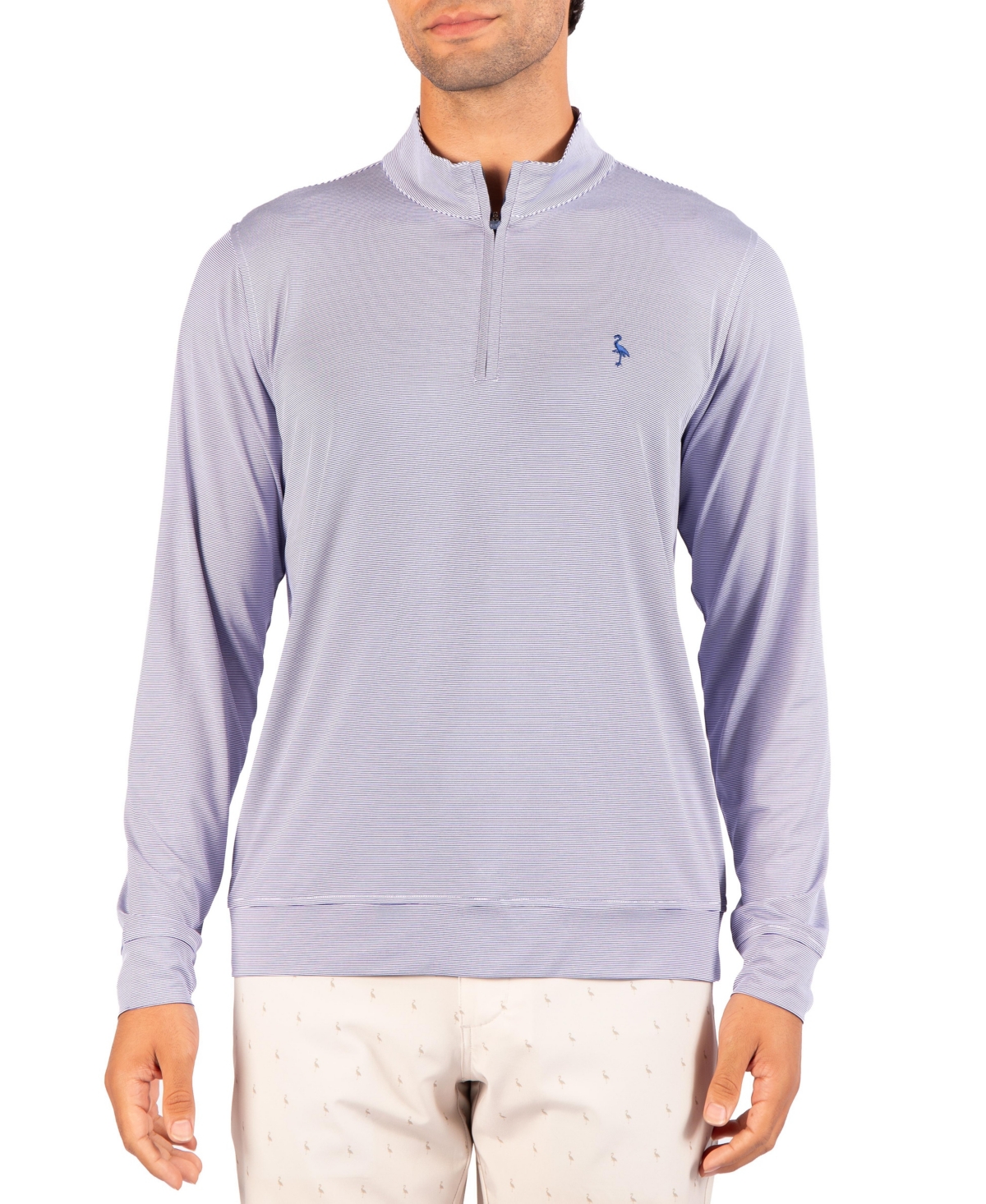 Click here for TailorByrd Mens Mini Stripe Performance Quarter Zi... prices