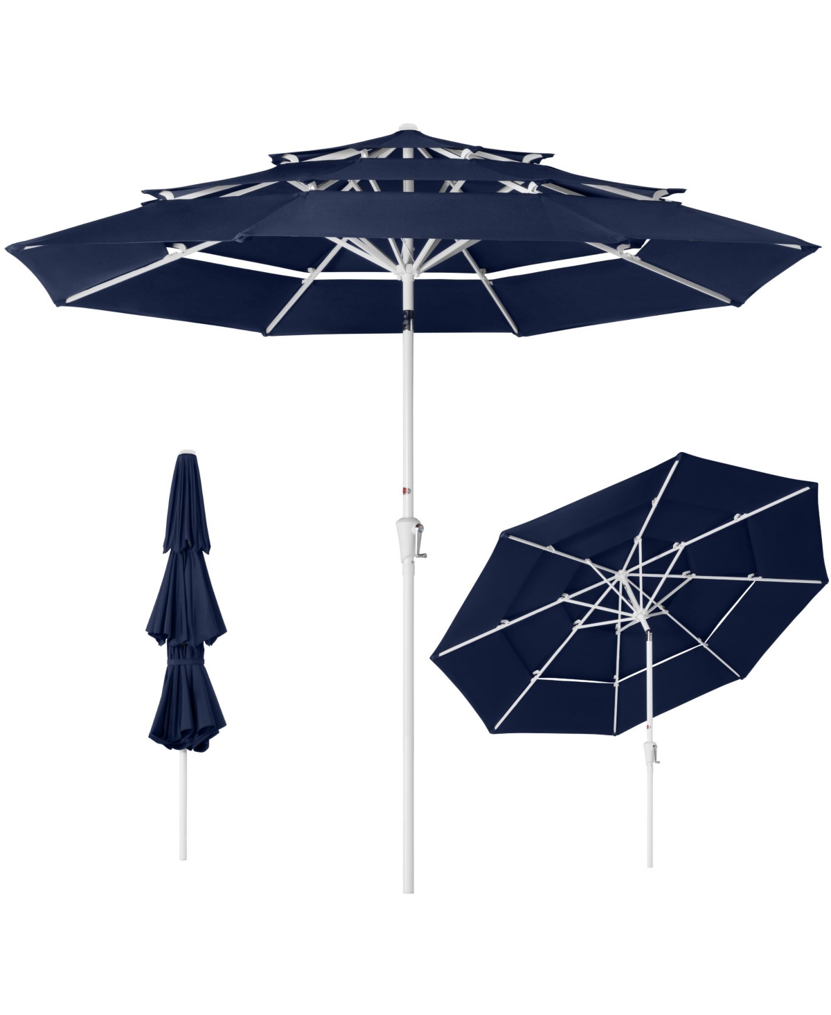 Click here for Best Choice Products 10ft 3-Tier Patio Umbrella Wh... prices
