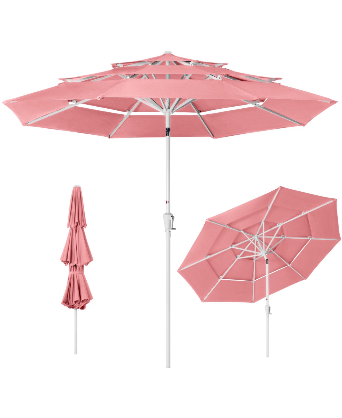 Click here for Best Choice Products 10ft 3-Tier Patio Umbrella Wh... prices