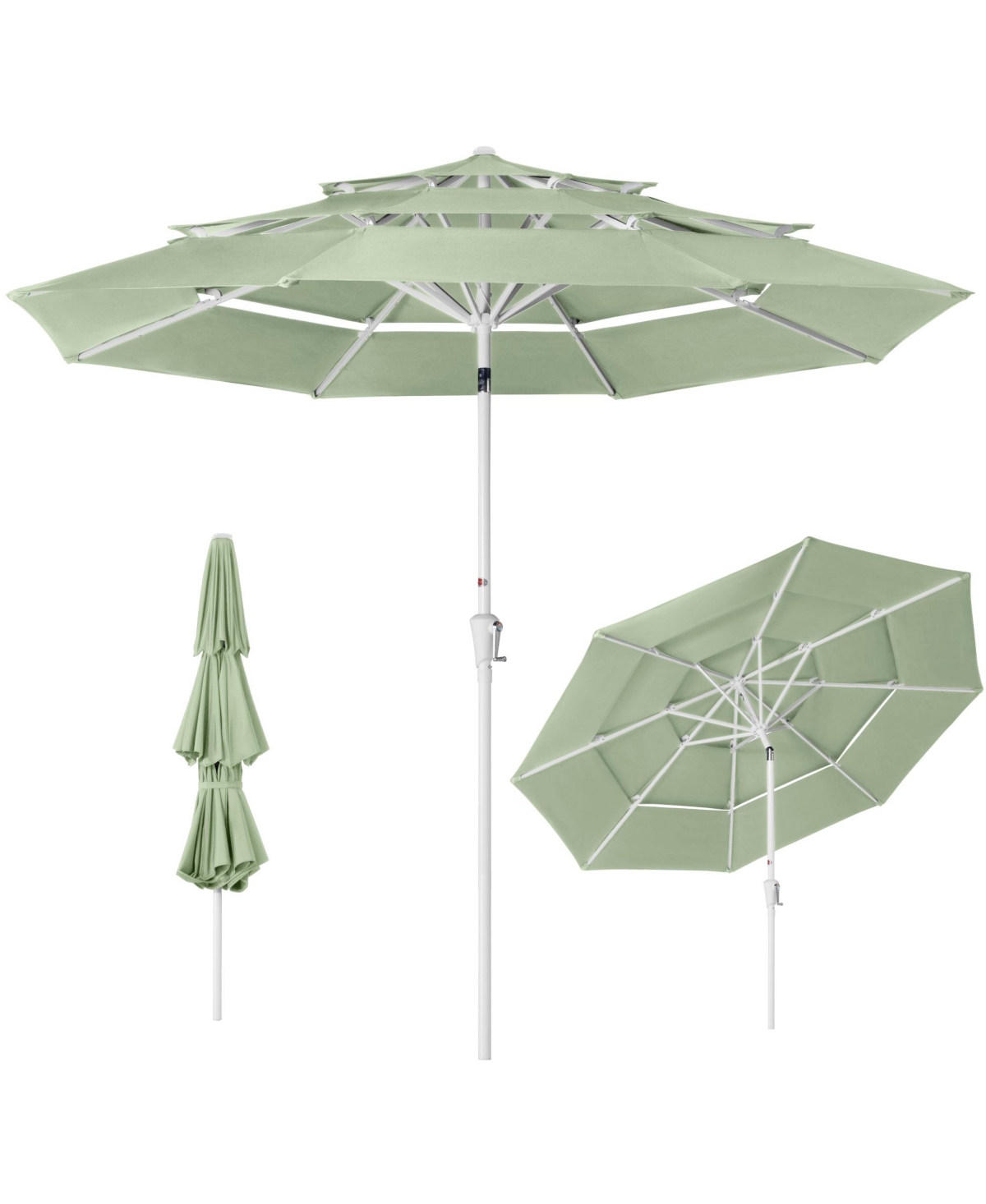 Click here for Best Choice Products 10ft 3-Tier Patio Umbrella Wh... prices