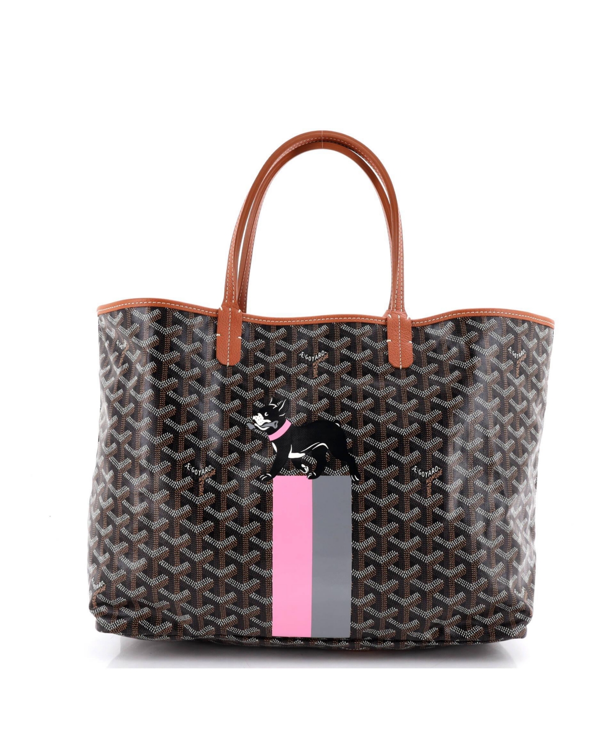 Click here for Pre-Owned Goyard Pm Saint Louis Tote Printed Coate... prices