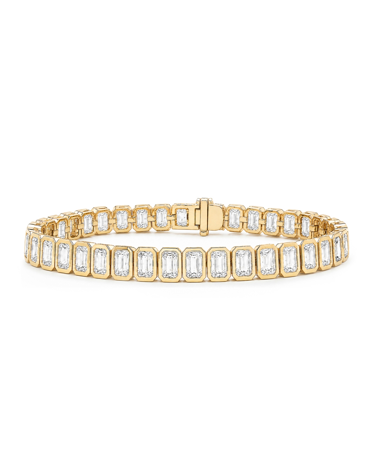 Click here for Macys 18K Gold-Plated Baguette Tennis Bracelet - G... prices