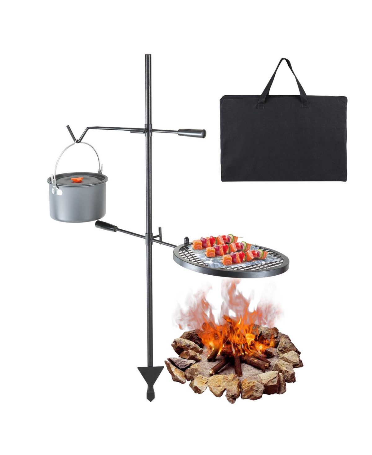 Click here for Sugift Swivel Campfire Grill Heavy Duty Steel Fire... prices