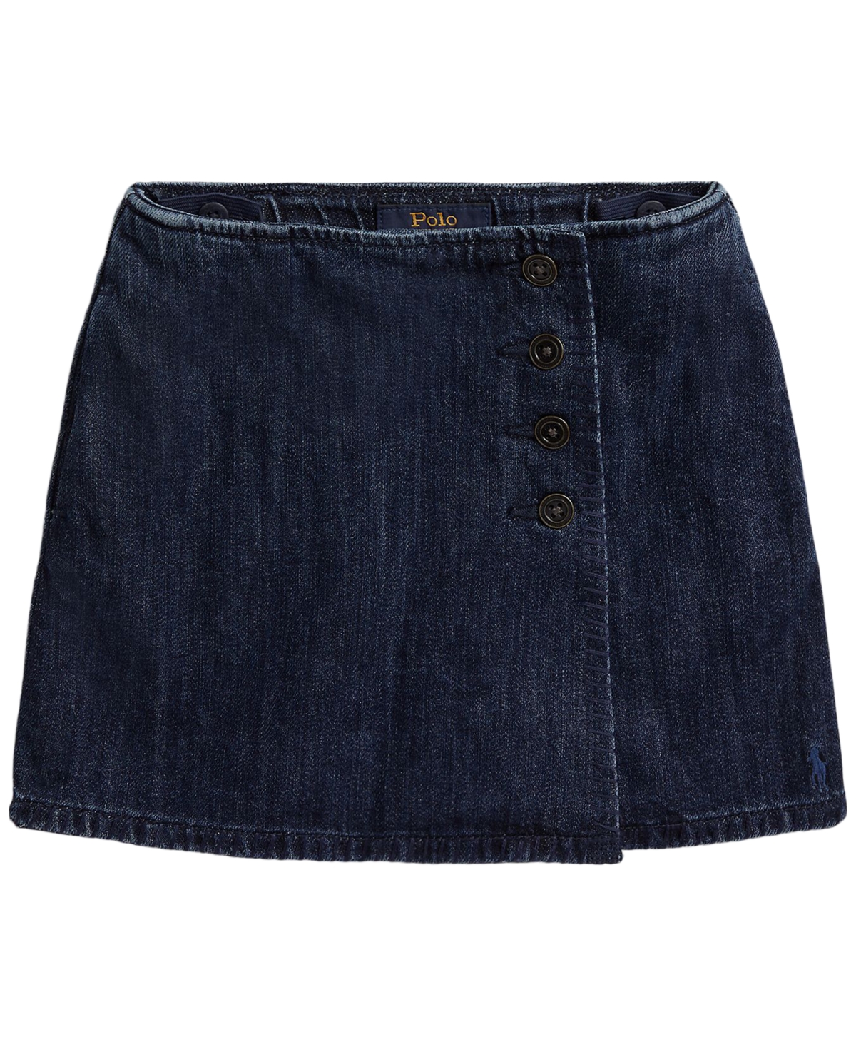 Click here for Polo Ralph Lauren Girls 2T-6X Denim Wrap Skirt - A... prices