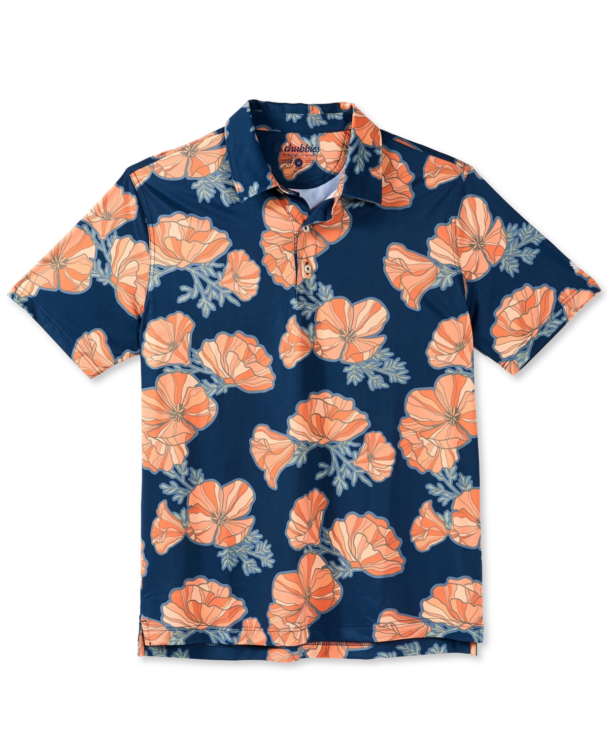 Click here for Chubbies Mens Great Grand Poppy Regular-Fit Polo S... prices