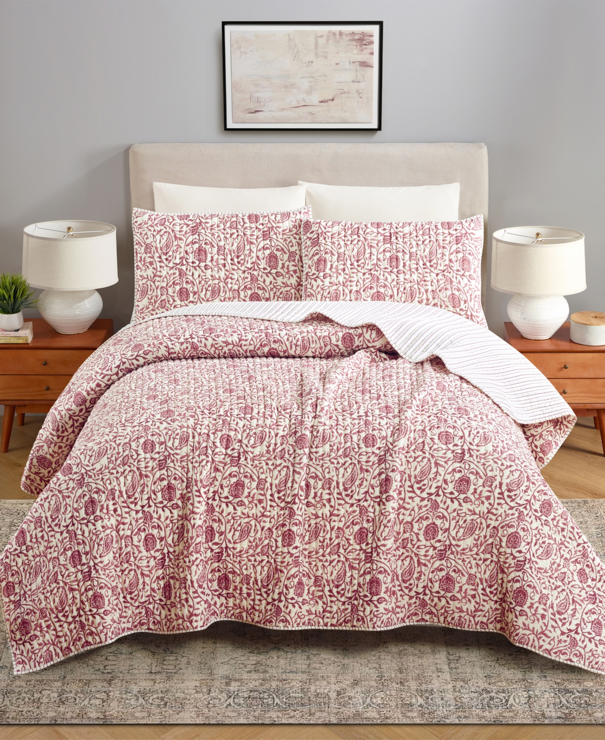 Click here for Modern Heirloom Eden Paisley Gauze 3-Piece Quilt S... prices