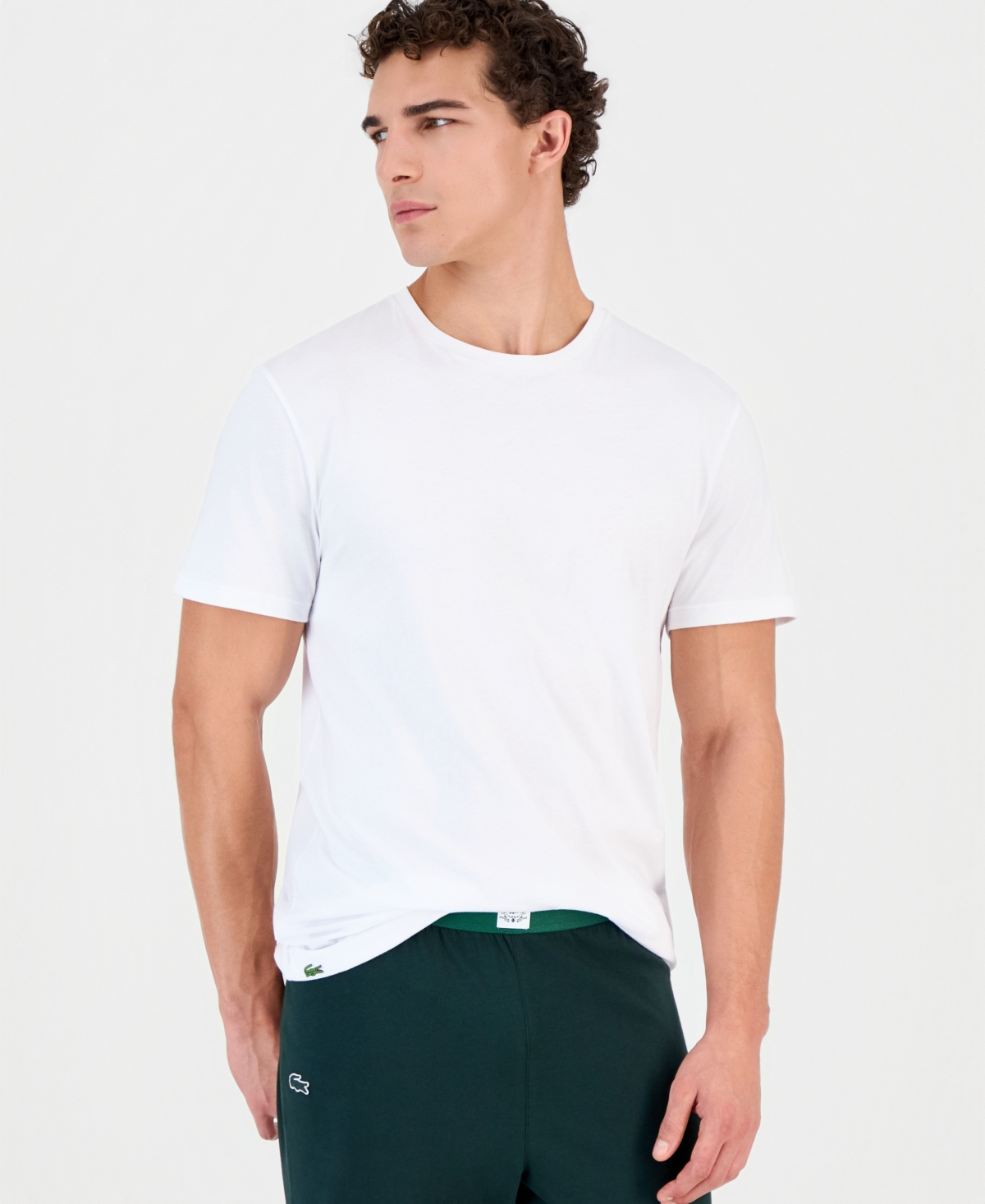 Click here for Lacoste Mens 3-Pack Regular Fit Crewneck Undershir... prices