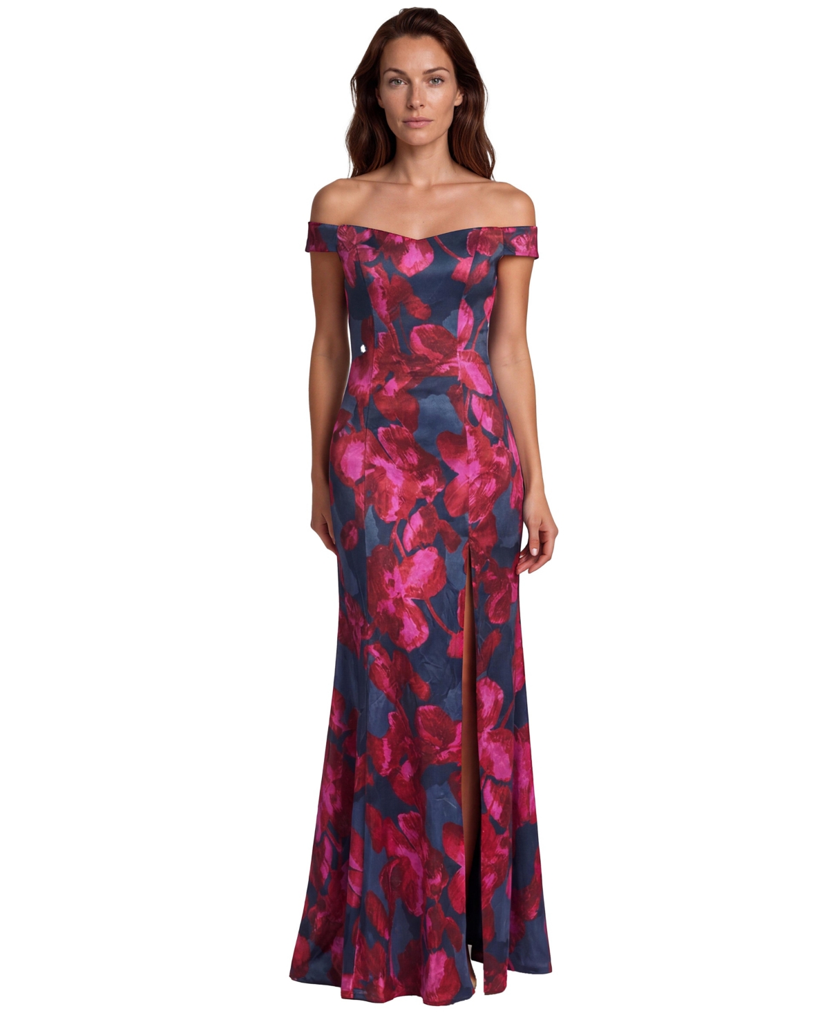 Click here for Rene Ruiz Occasion Womens Off The Shoulder Printed... prices