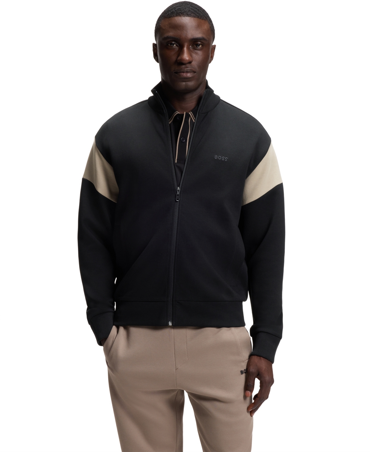 Click here for Boss by Hugo Boss Mens Cotton-Blend Regular-Fit Sw... prices
