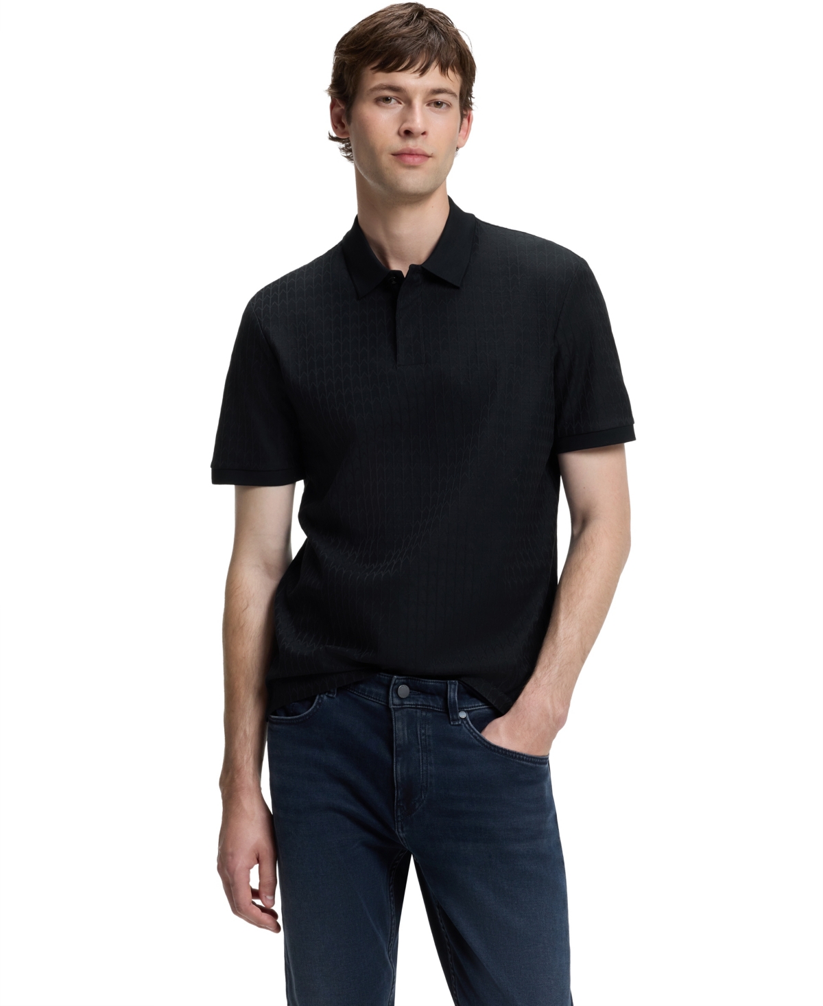 Click here for Boss by Hugo Boss Mens Cotton Regular-Fit Geometri... prices