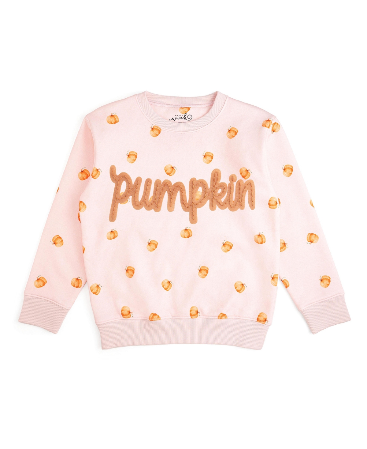 Click here for Sweet Wink Toddler Girls Pumpkin Stitch Patch Swea... prices