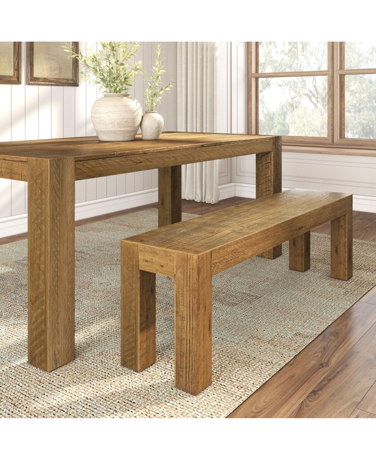 Click here for Plank+Beam Rustic Dining Bench (57.9in / 1470mm) -... prices