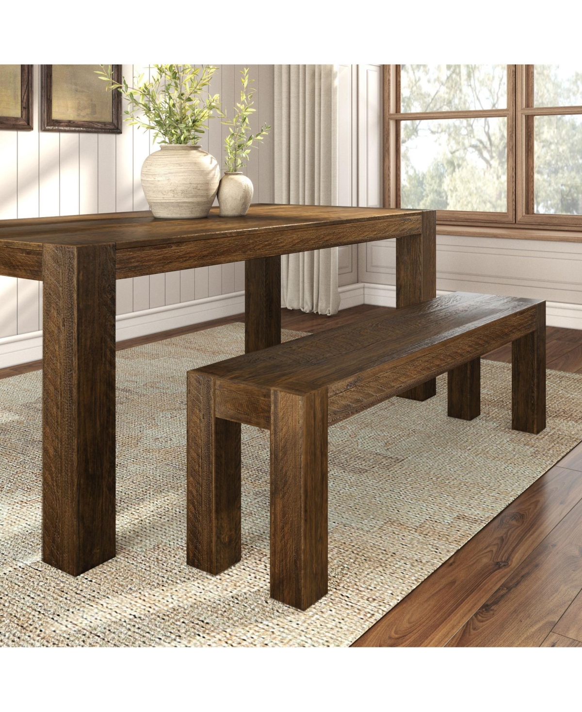 Click here for Plank+Beam Rustic Dining Bench (57.9in / 1470mm) -... prices