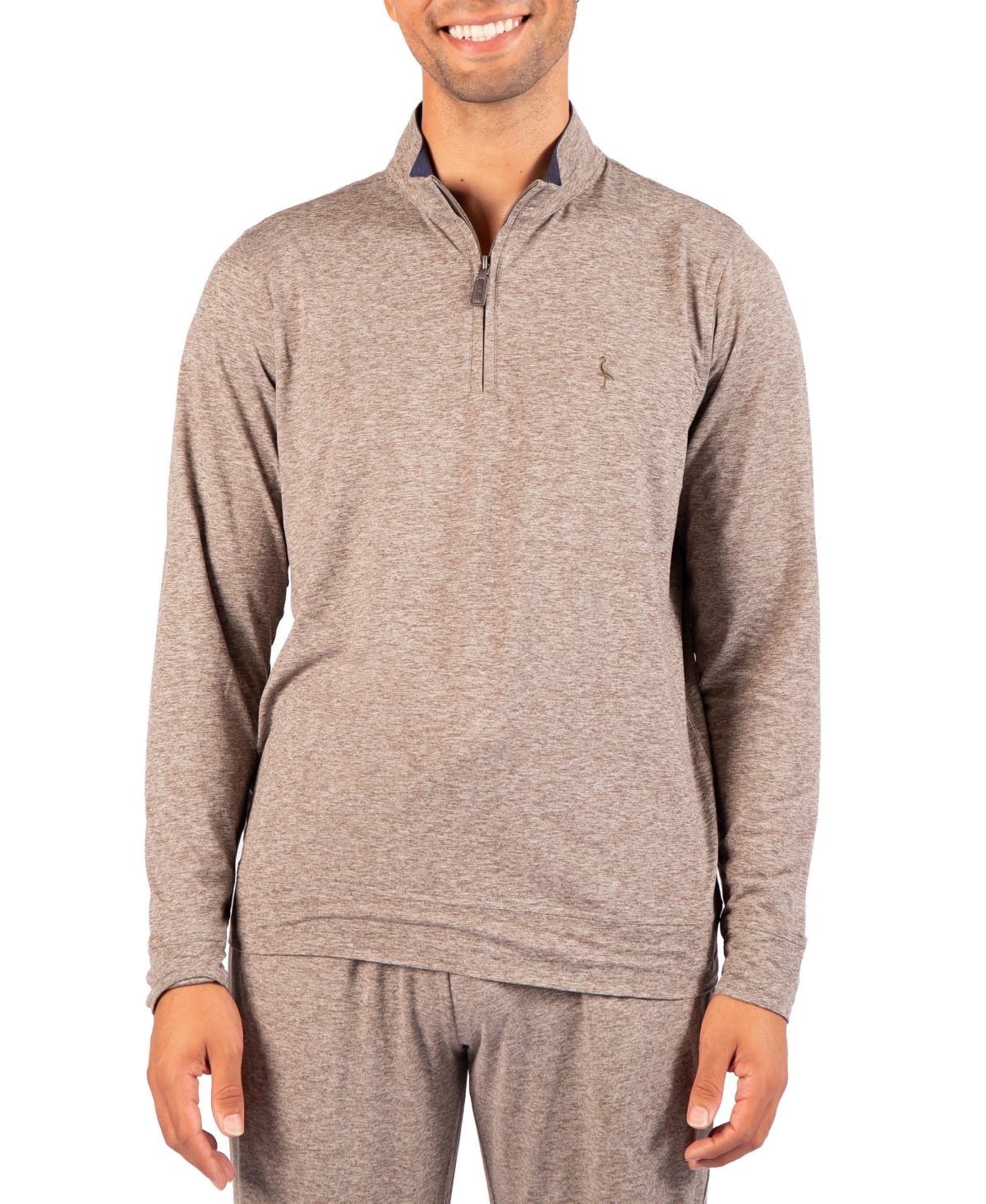 Click here for TailorByrd Mens Brushed Melange Quarter Zip - Ceda... prices
