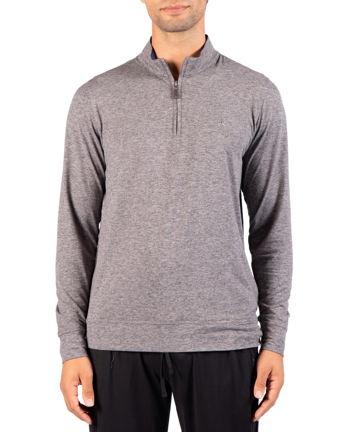 Click here for TailorByrd Mens Brushed Melange Quarter Zip - Dark... prices