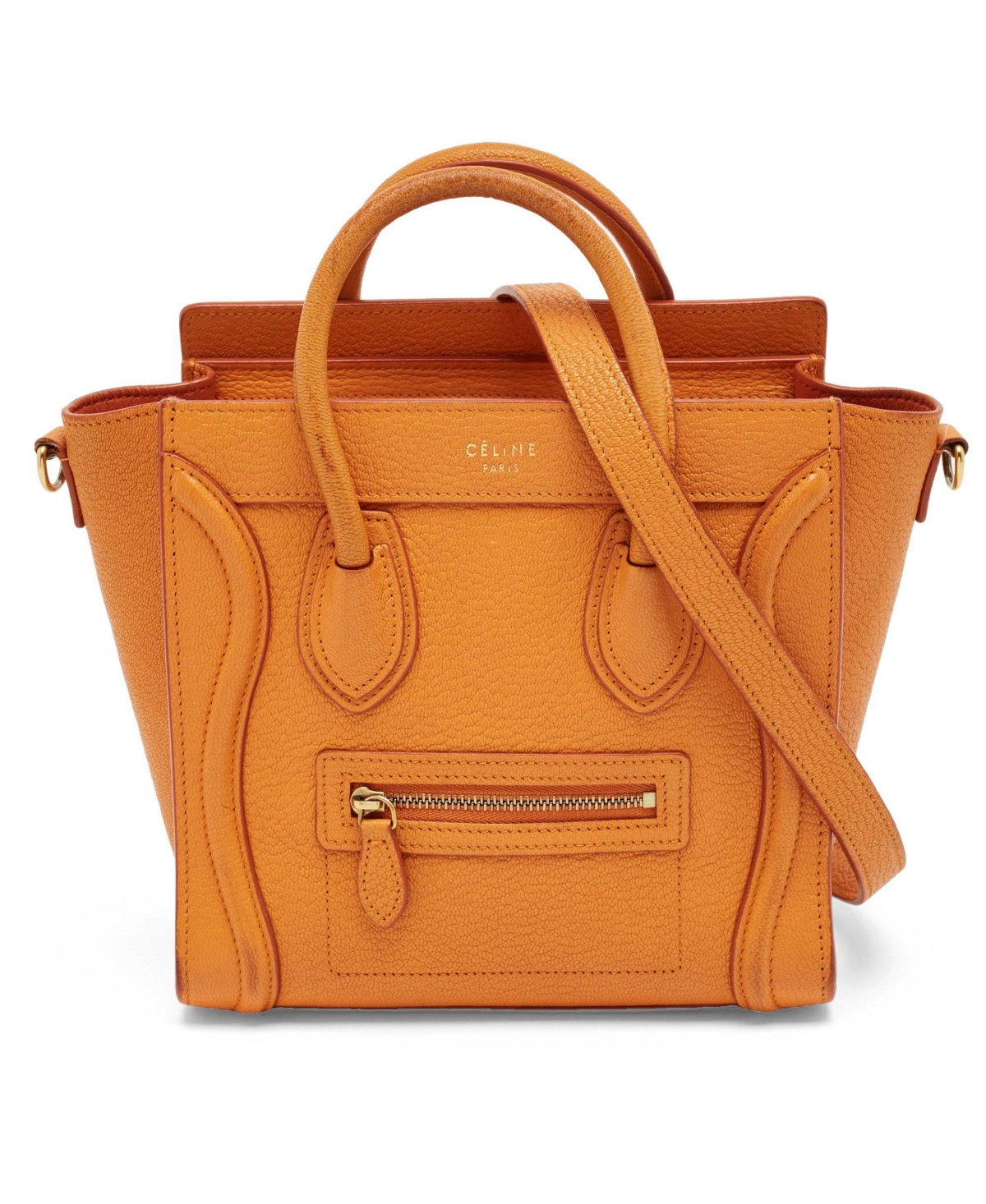 Click here for Pre-Owned Celine womens Nano Luggage Tote Grained... prices