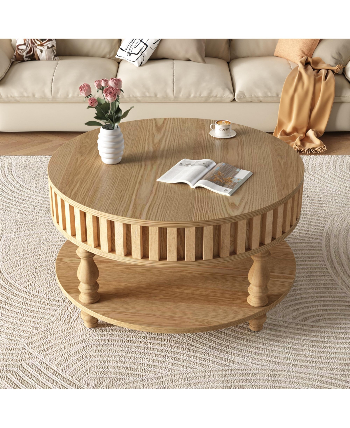 Click here for Flynama 31.5 Flip-Top Mid-Century Coffee Table  Na... prices