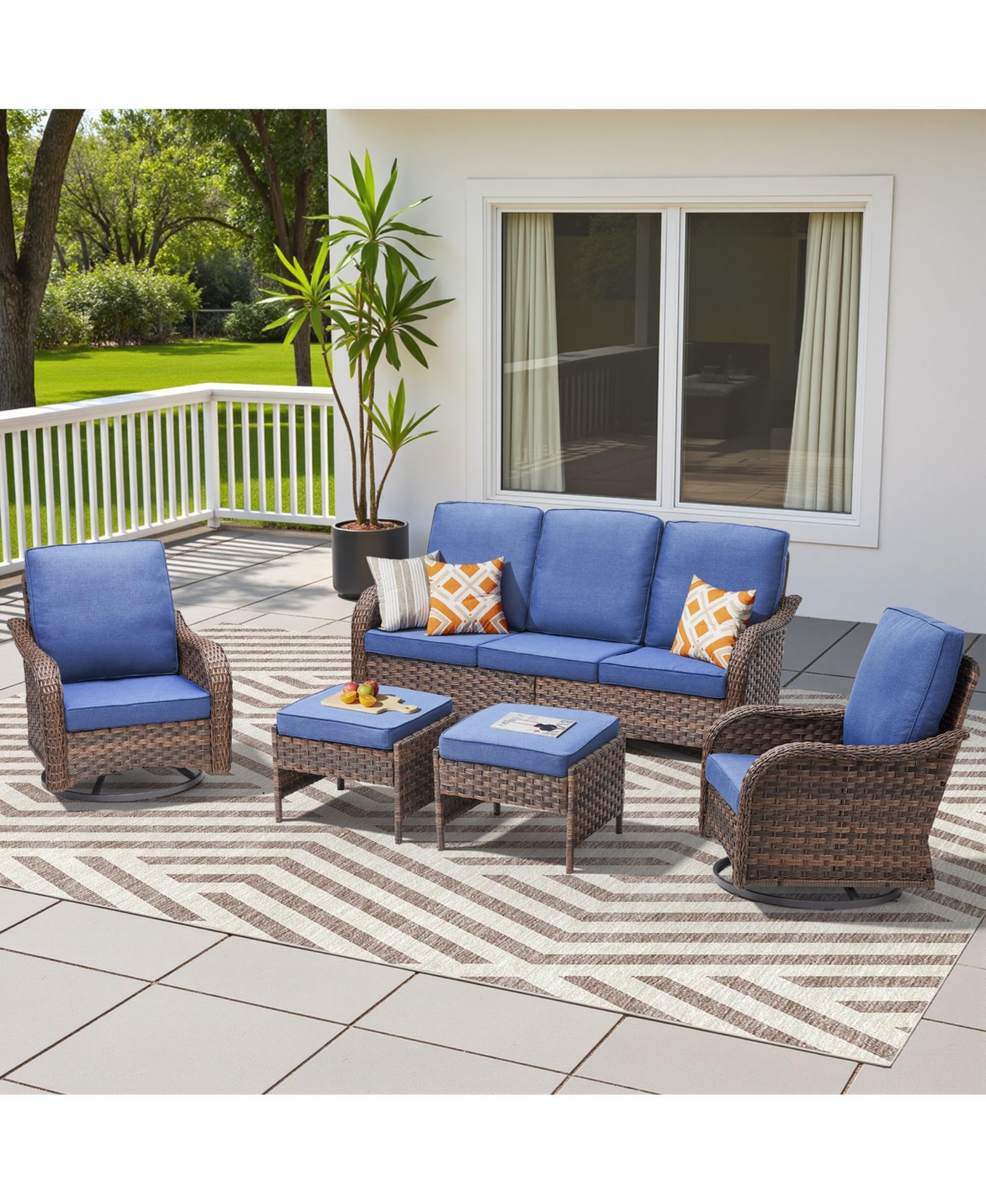 Click here for Pocassy Patio Furniture Set  Wicker Patio Loveseat... prices