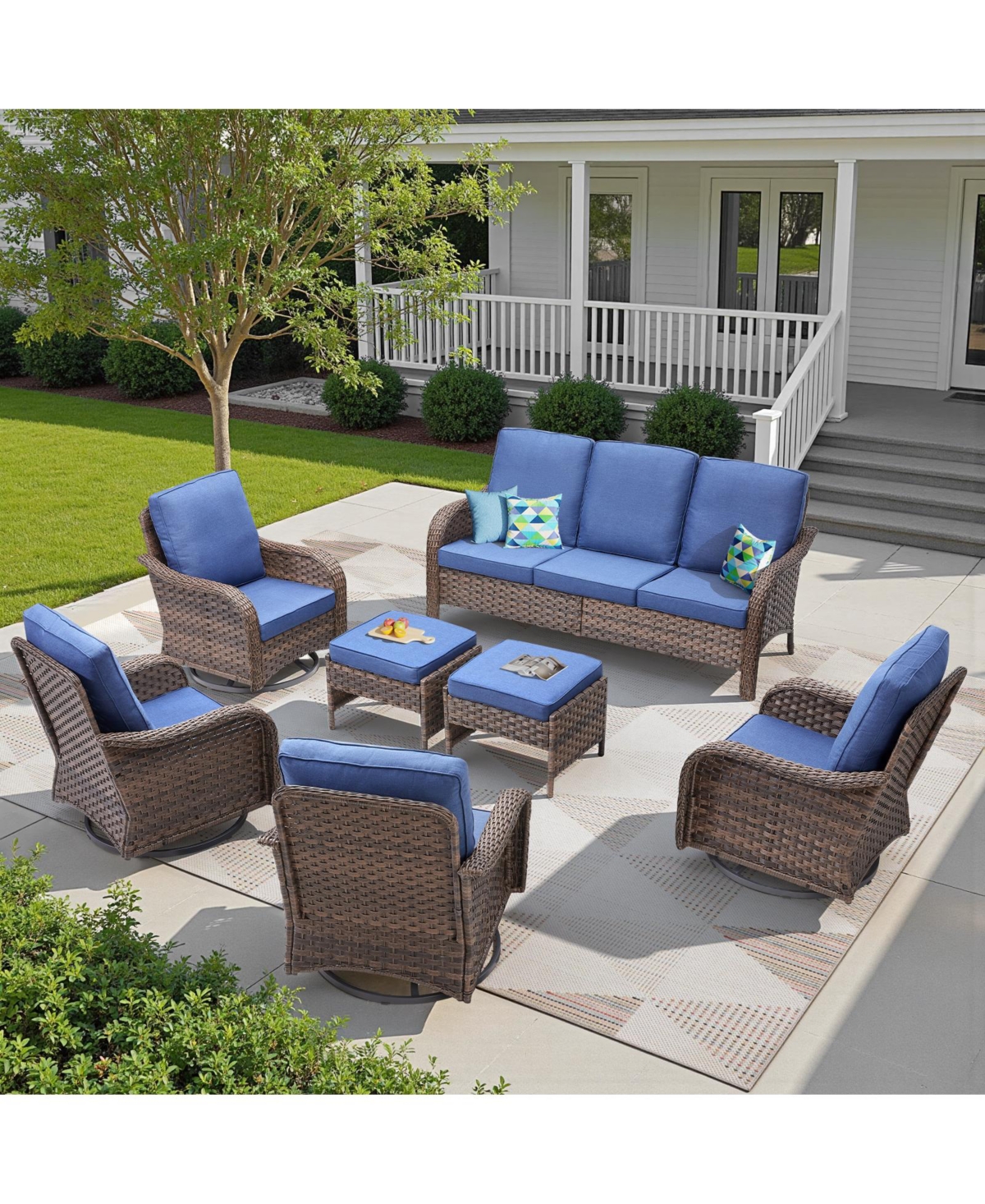Click here for Pocassy Patio Furniture Set  Wicker Patio Loveseat... prices