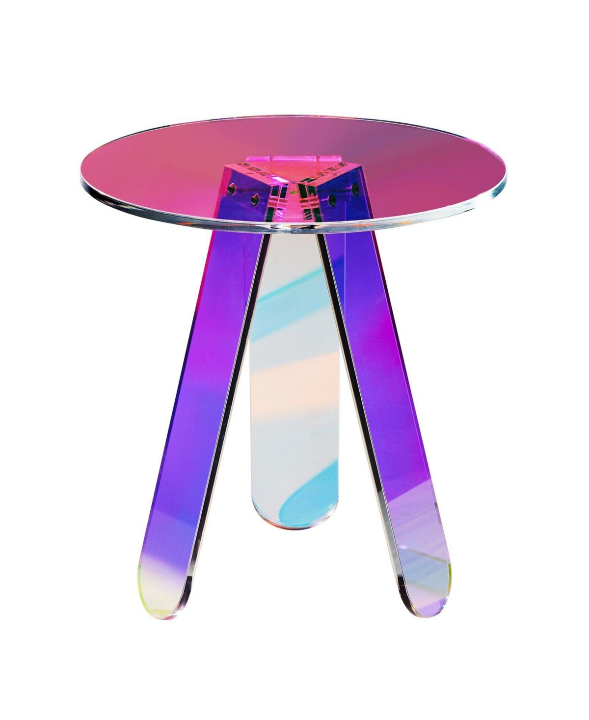 Click here for Slickblue Iridescent Acrylic Side Table with Round... prices