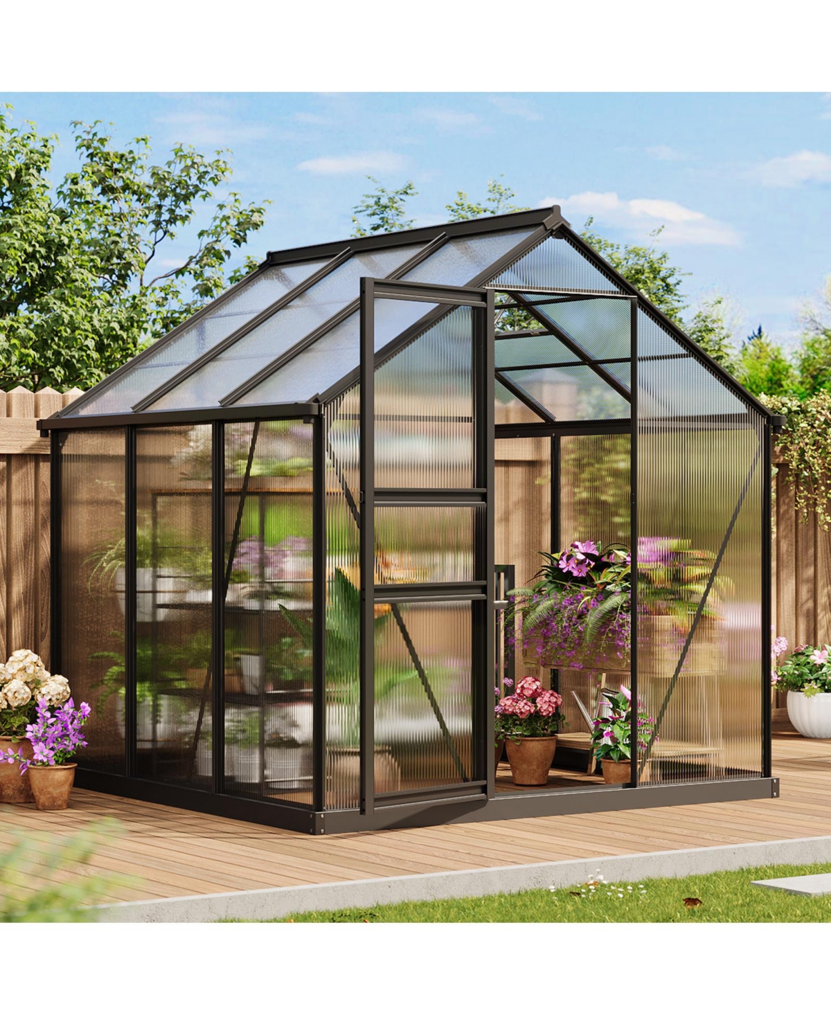 Click here for 6x6 Ft Walk-In Outdoor Greenhouse  Aluminum Frame... prices