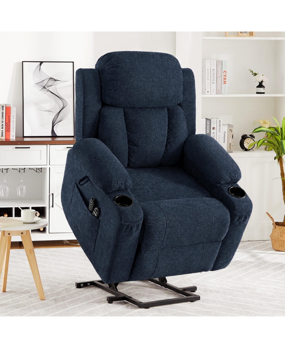 Click here for Oversized Chenille Power Lift Recliner with Heat... prices
