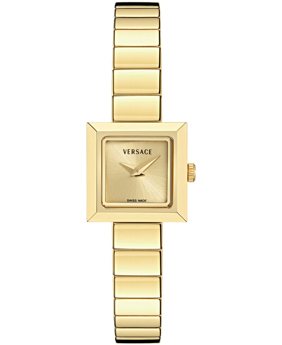 Click here for Versace Womens V-Square Petite Silver Stainless St... prices