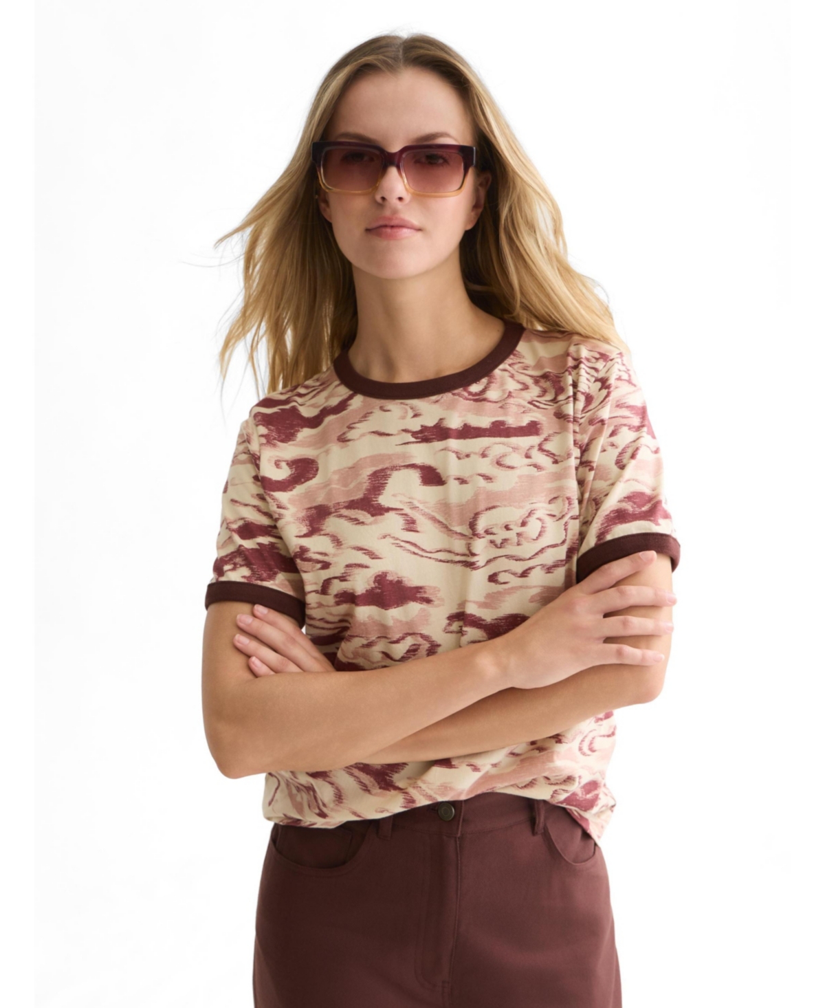 Click here for Scotch & Soda Womens Printed Cotton Short-Sleeve C... prices