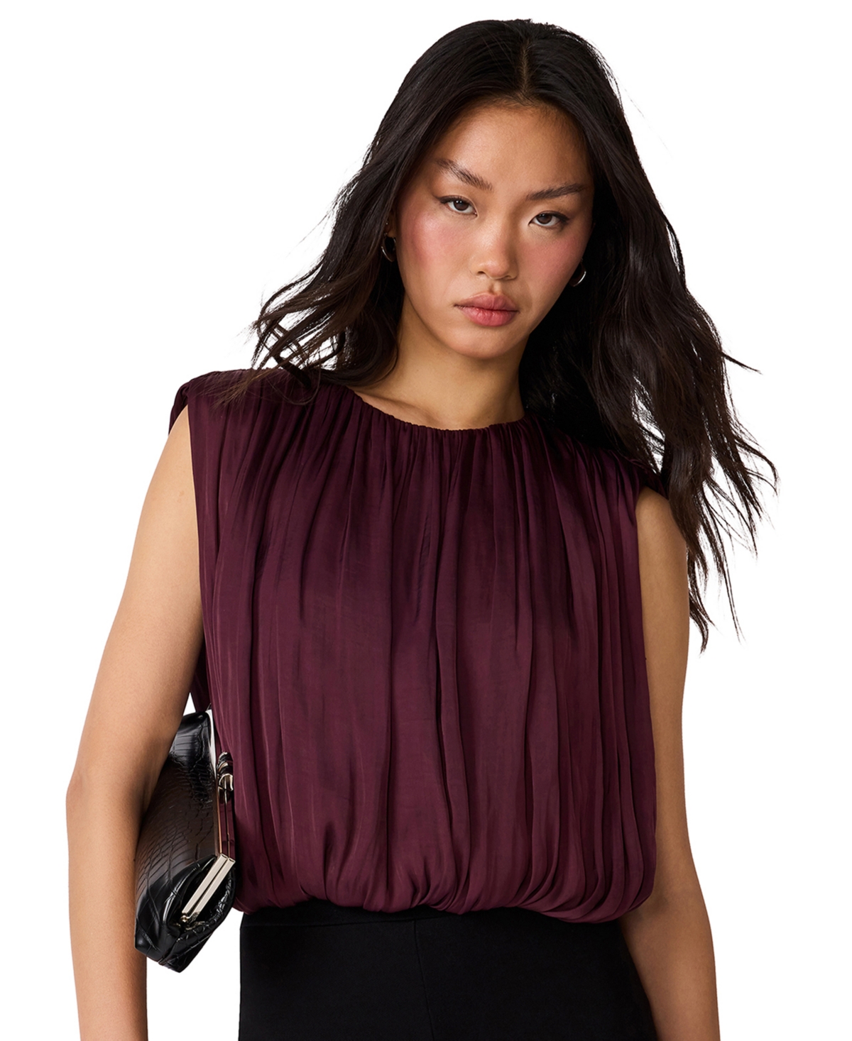 Click here for Steve Madden Womens Milana Top - Purple Wine prices