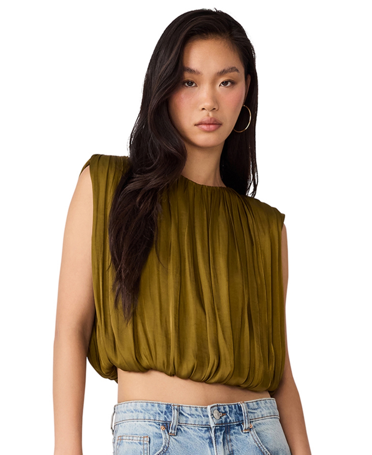Click here for Steve Madden Womens Milana Top - Fir Green prices