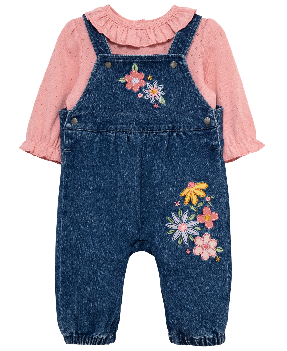 Click here for Little Me Baby Girls Round Neck Top and Flowers Ov... prices