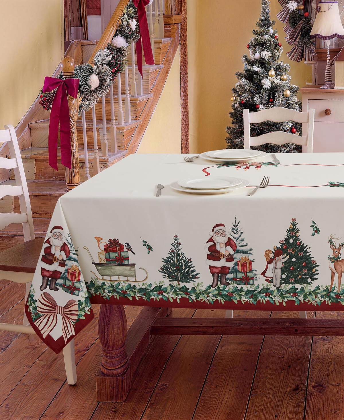 Click here for Avanti Heirloom Noel Tablecloth  60 x 102 - Ivory prices