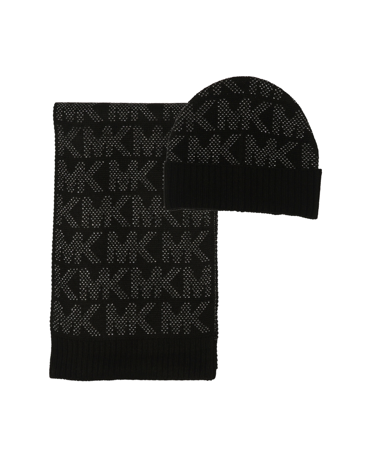 Click here for Michael Michael Kors Metallic Cuff Hat & Scarf  2-... prices