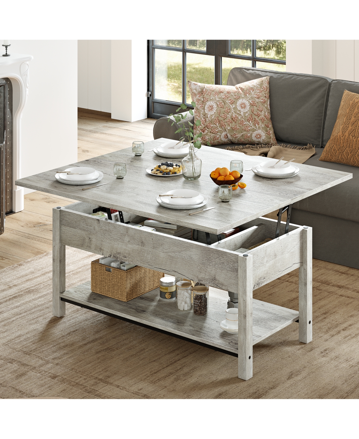 Click here for Hausource Lift Top Coffee Table with Dual Lift Top... prices