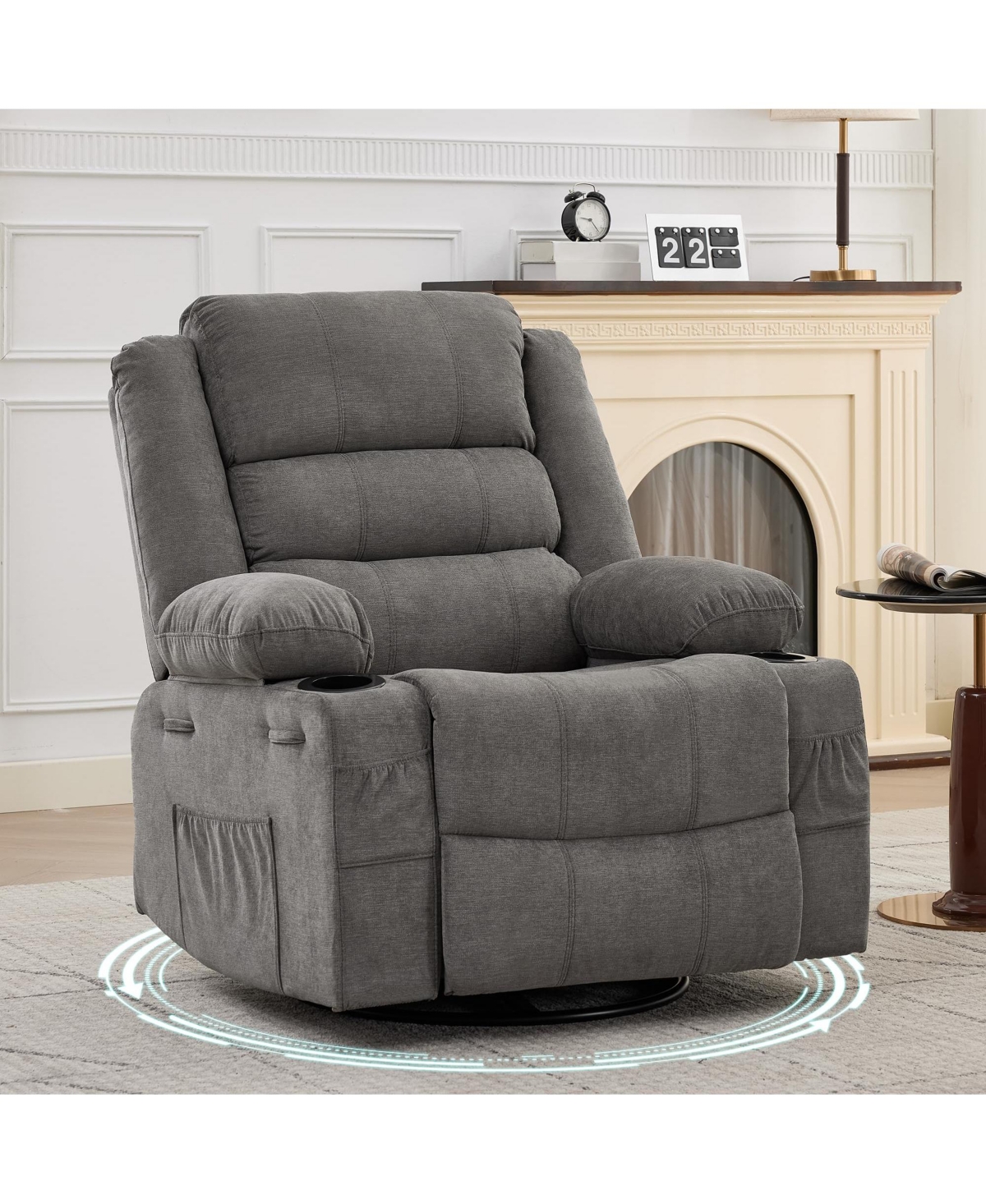 Click here for 38x39x41 In Swivel Rocker Recliner Chair  Iron Fra... prices