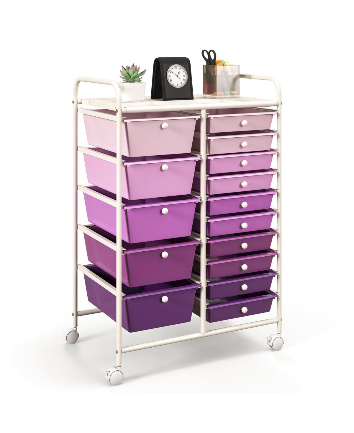 Click here for Mecale 15-Drawer Rolling Storage Cart with Top She... prices