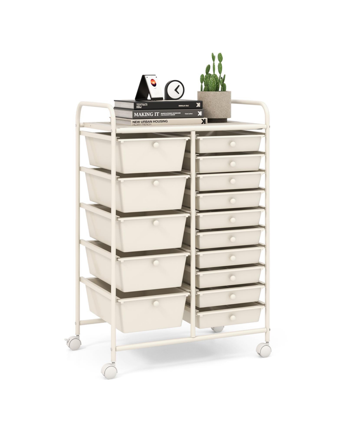 Click here for Mecale 15-Drawer Rolling Storage Cart with Top She... prices