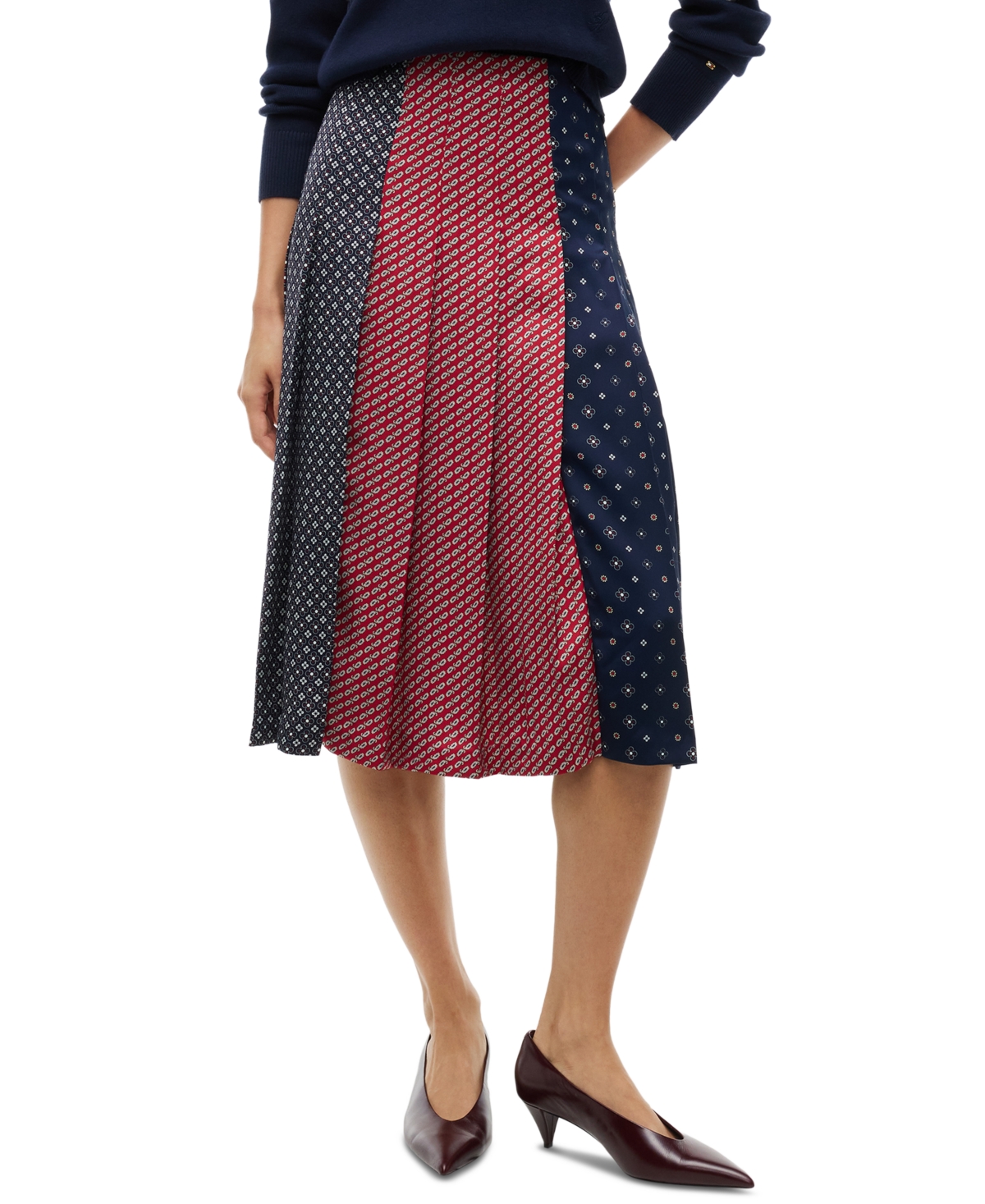 Click here for Tommy Hilfiger Womens American Icons Pleated Midi... prices