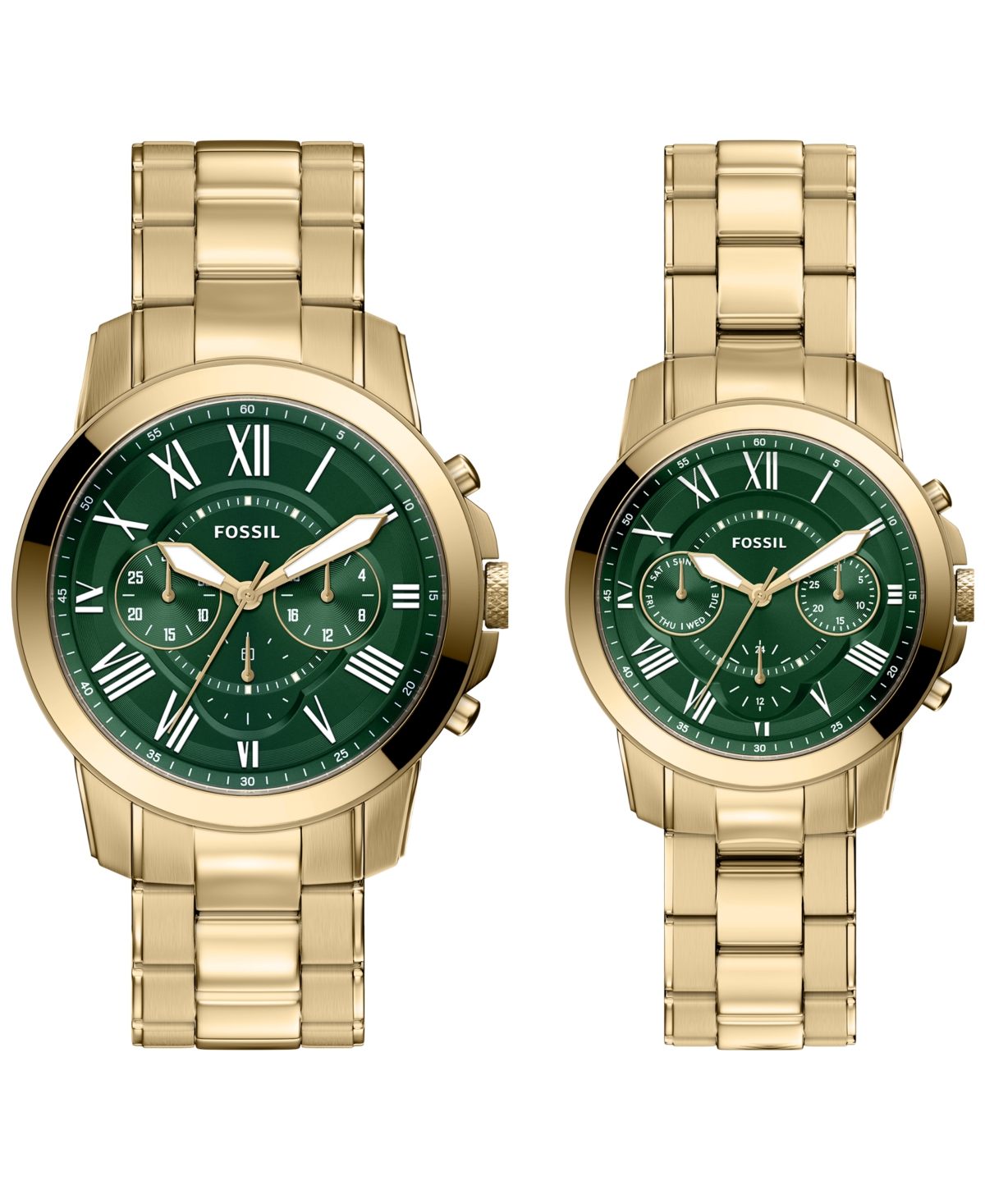 Click here for Fossil Unisex Grant Chronograph Gold-Tone Stainles... prices