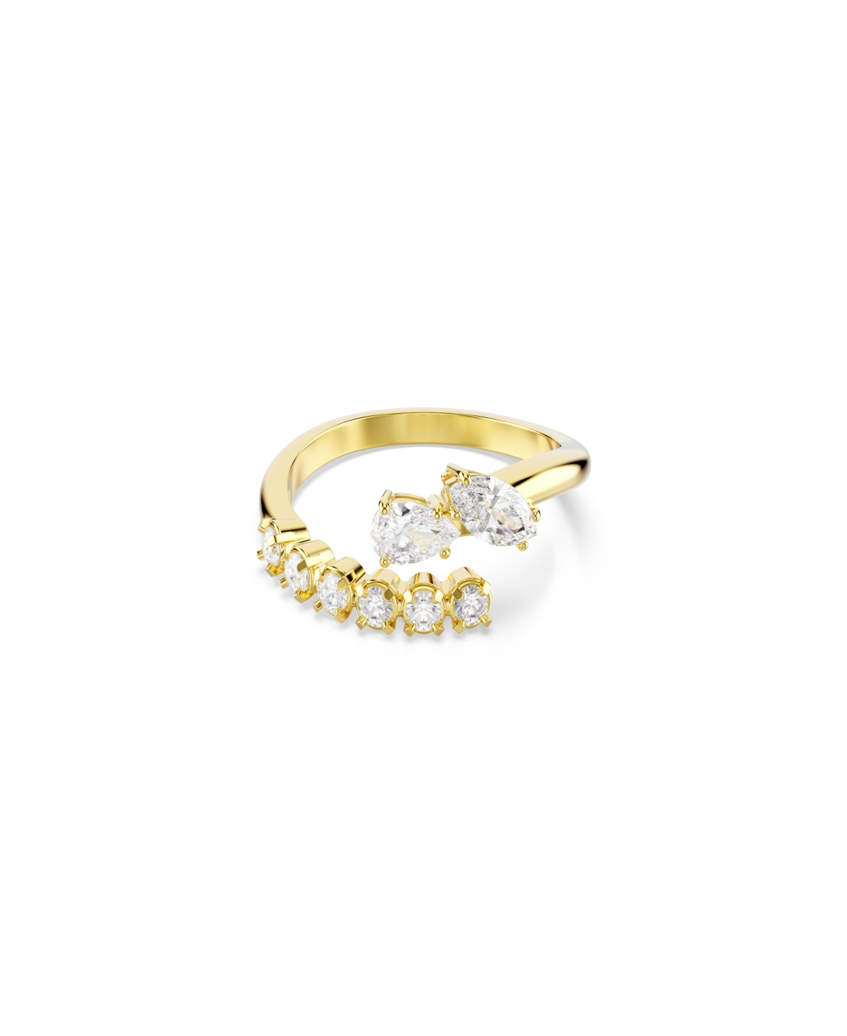 Click here for Swarovski Gold-Tone Plated White Crystal Ring - Go... prices