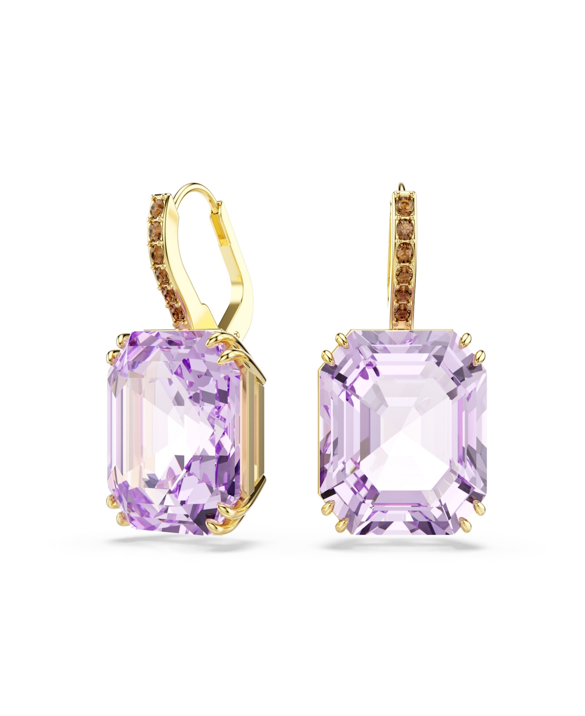 Click here for Swarovski Gold-Tone Plated Blue Crystal Earrings -... prices