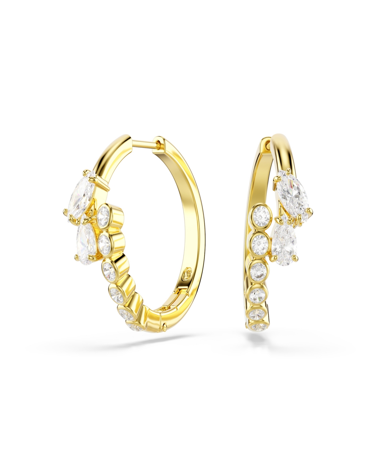 Click here for Swarovski Gold-Tone Plated White Crystal Earrings... prices