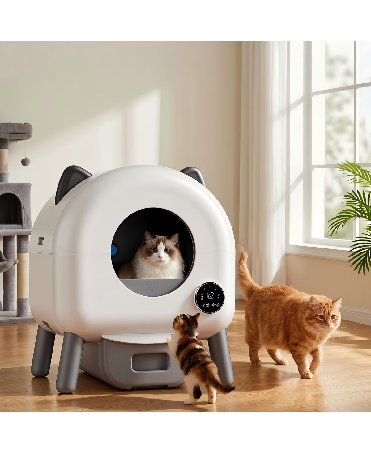 Click here for 20.6 x 22.8 x 21.7 in Self-Cleaning Cat Litter Box... prices