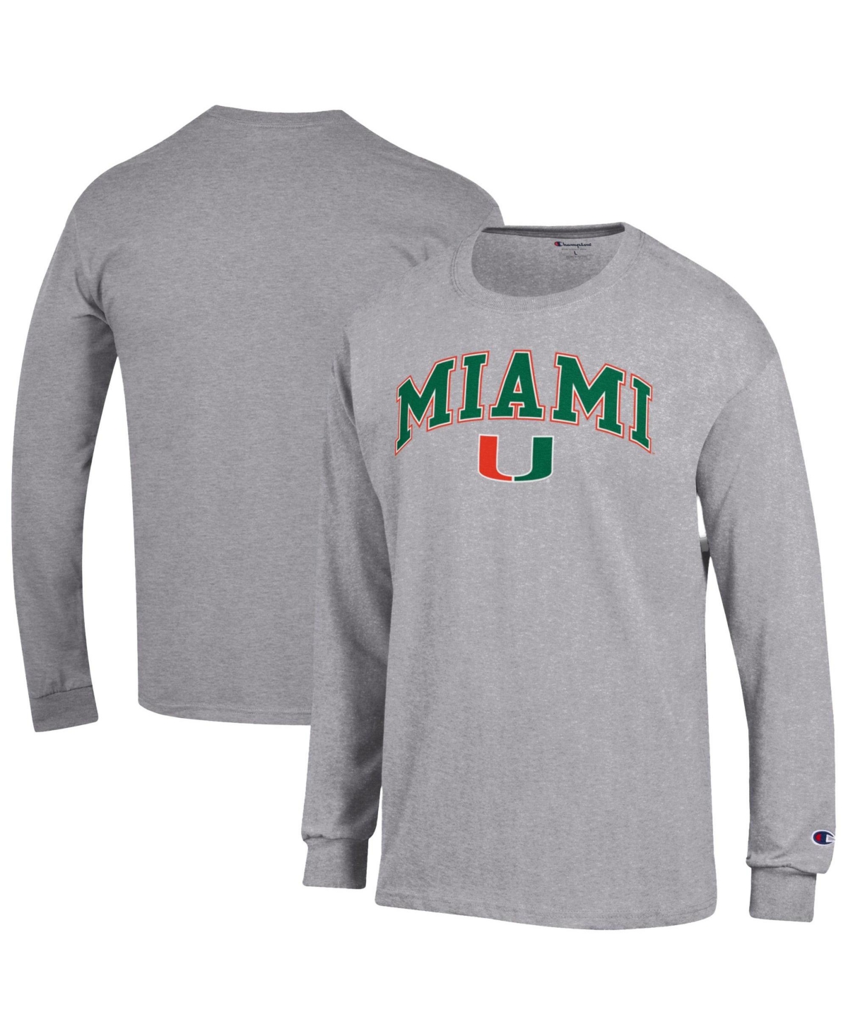 Click here for Champion MensÂ Champion Heather Gray Miami Hurrica... prices