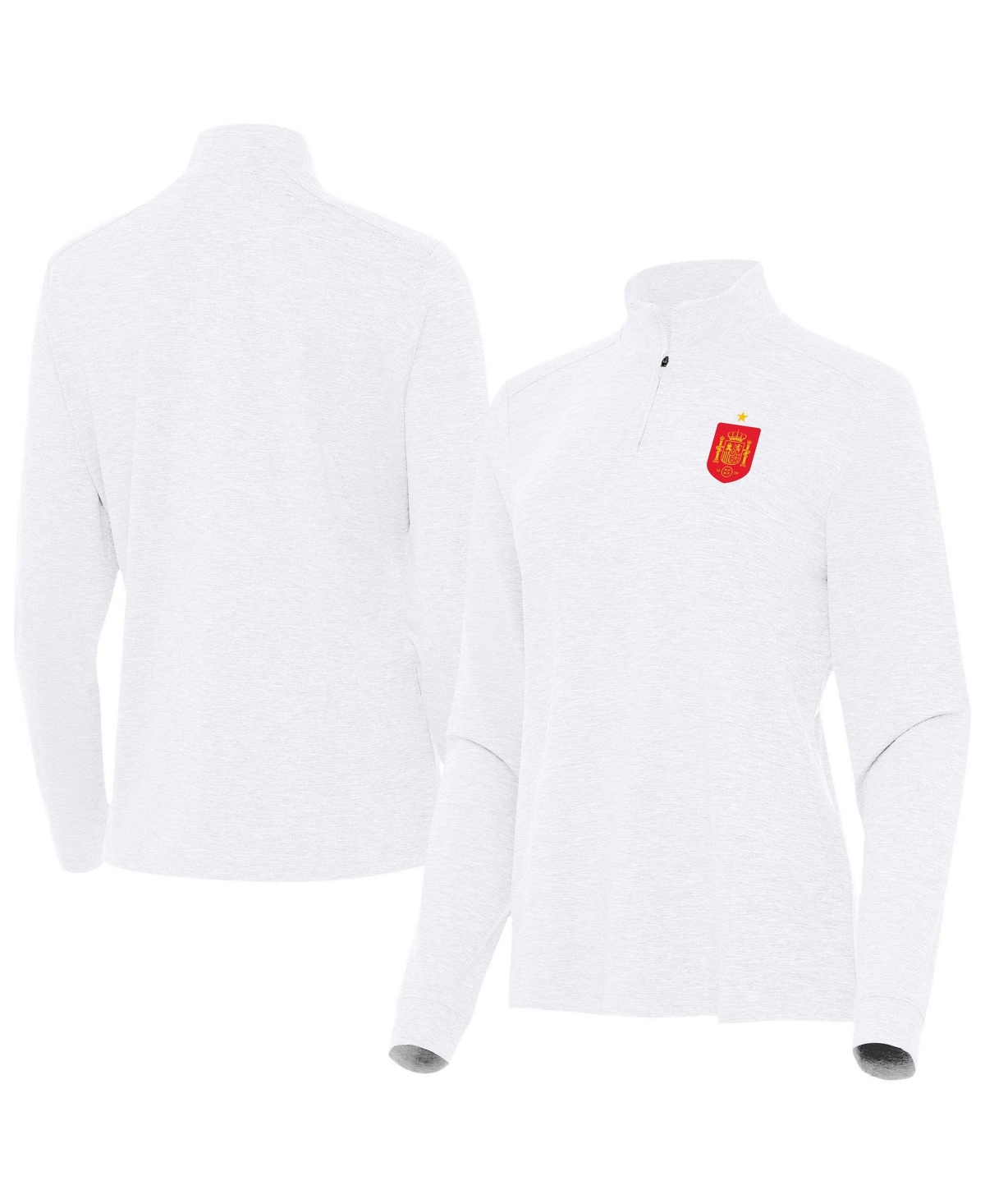 Click here for Antigua Womens White Spain National Team Quarter-Z... prices